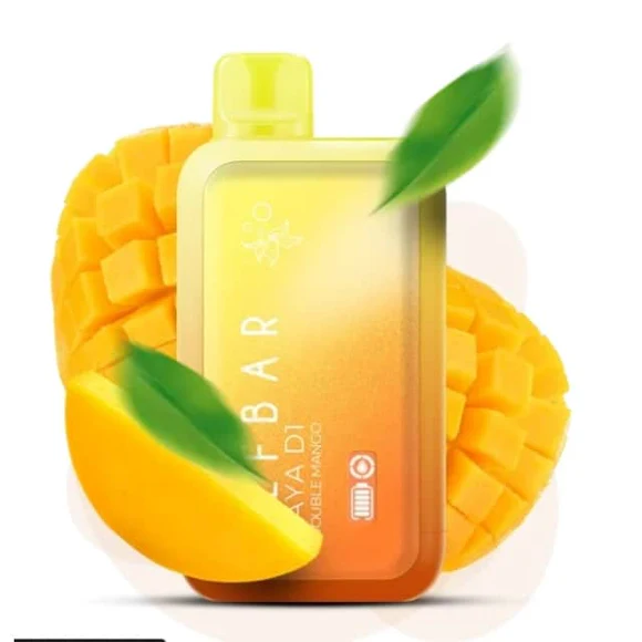 ELF BAR RAYA D1 13k Puffs- DOUBLE MANGO – 5% Nic – Type C Rechargeable ...