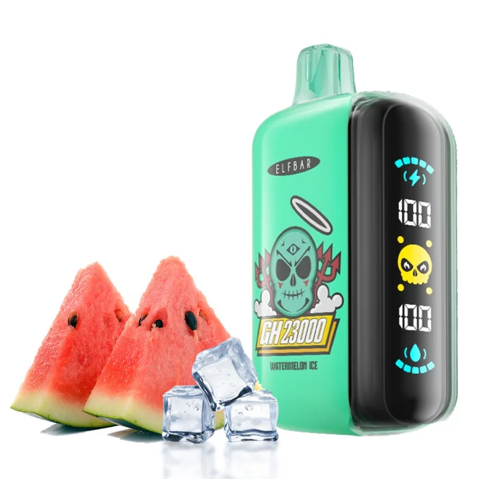 ELF BAR GH23000 PUFFS - WATERMELON ICE – 5% Nic – Type C Rechargeable ...
