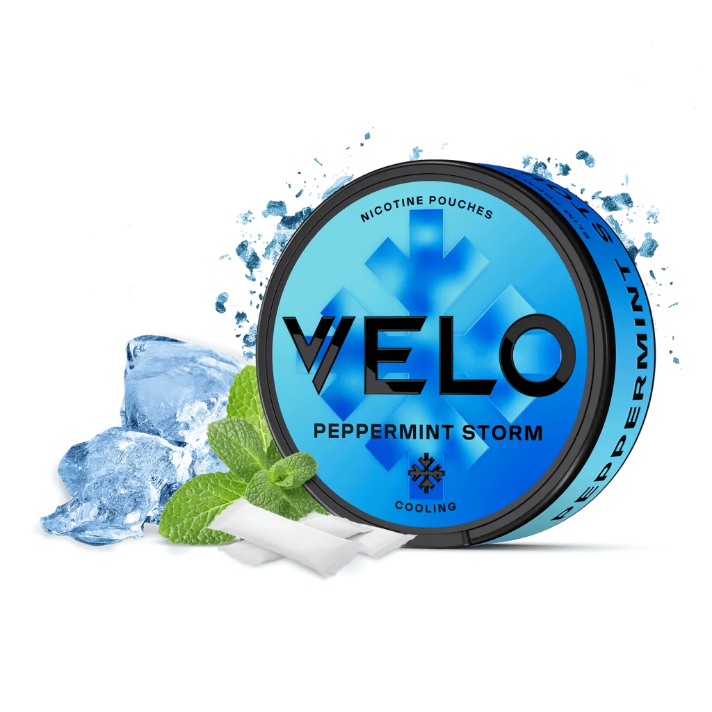 Velo Peppermint Storm - Nicotine Pouches 10.9 mg - 20 Pouches Per Pack ...